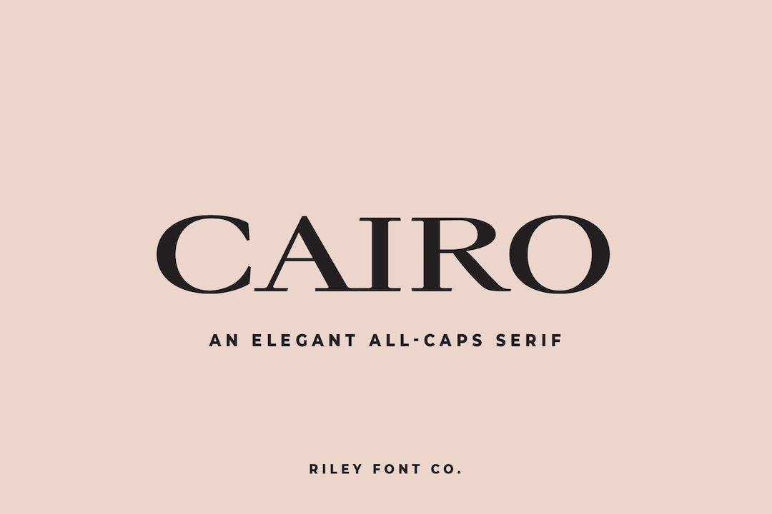 Cairo Font - Luxury Serif Font, All Caps Font, Fashion Font, Elegant Font, Procreate Font, Logo ...