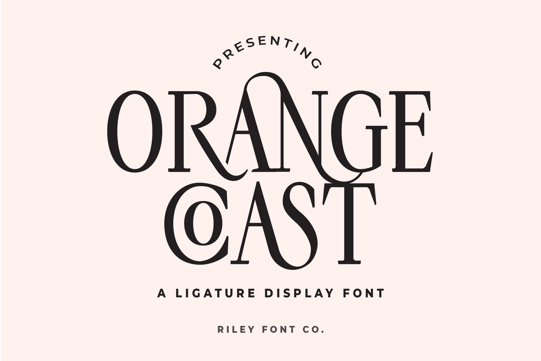 Orange Coast Font - Ligature Font, Branding Font, Elegant Font ...