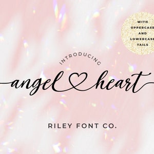 Angel Heart Font - Heart Font Cricut, Wedding Names Hearts, Hearts and ...