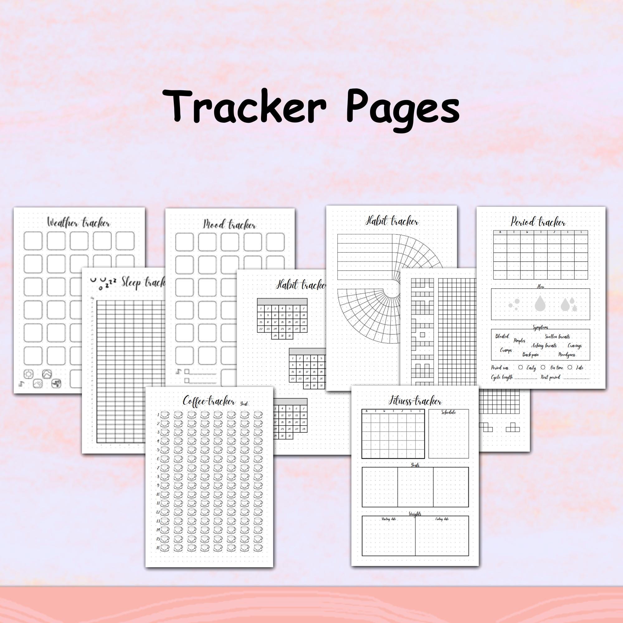 Bullet Journal Set, Habit Tracker, Fitness Tracker, Mood Tracker, Dot ...