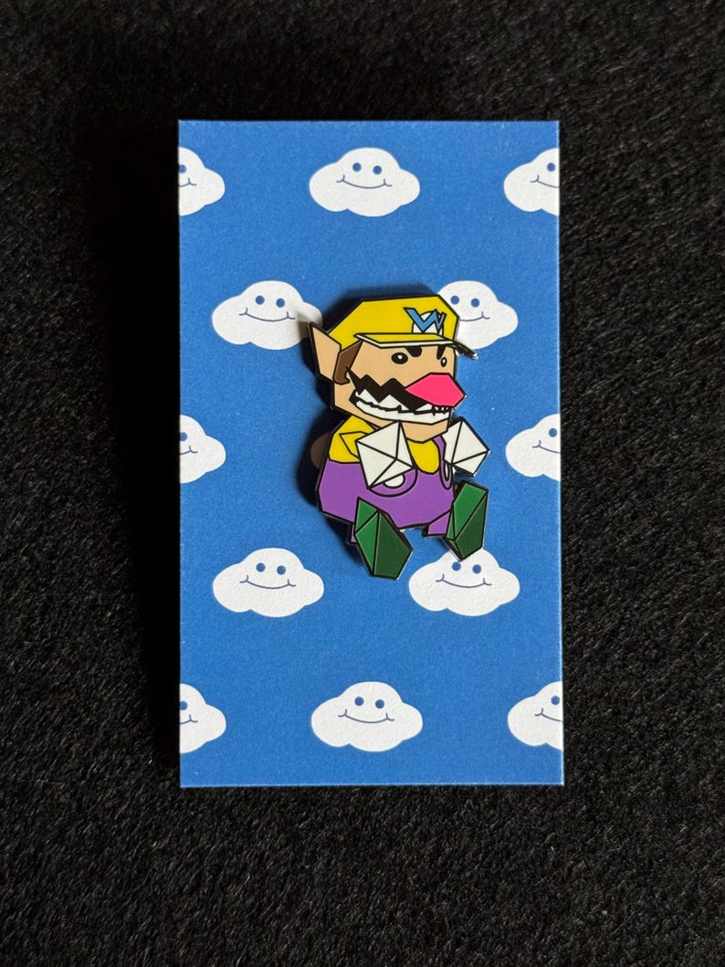 Wario Doll Mario Party Enamel Pin - Etsy