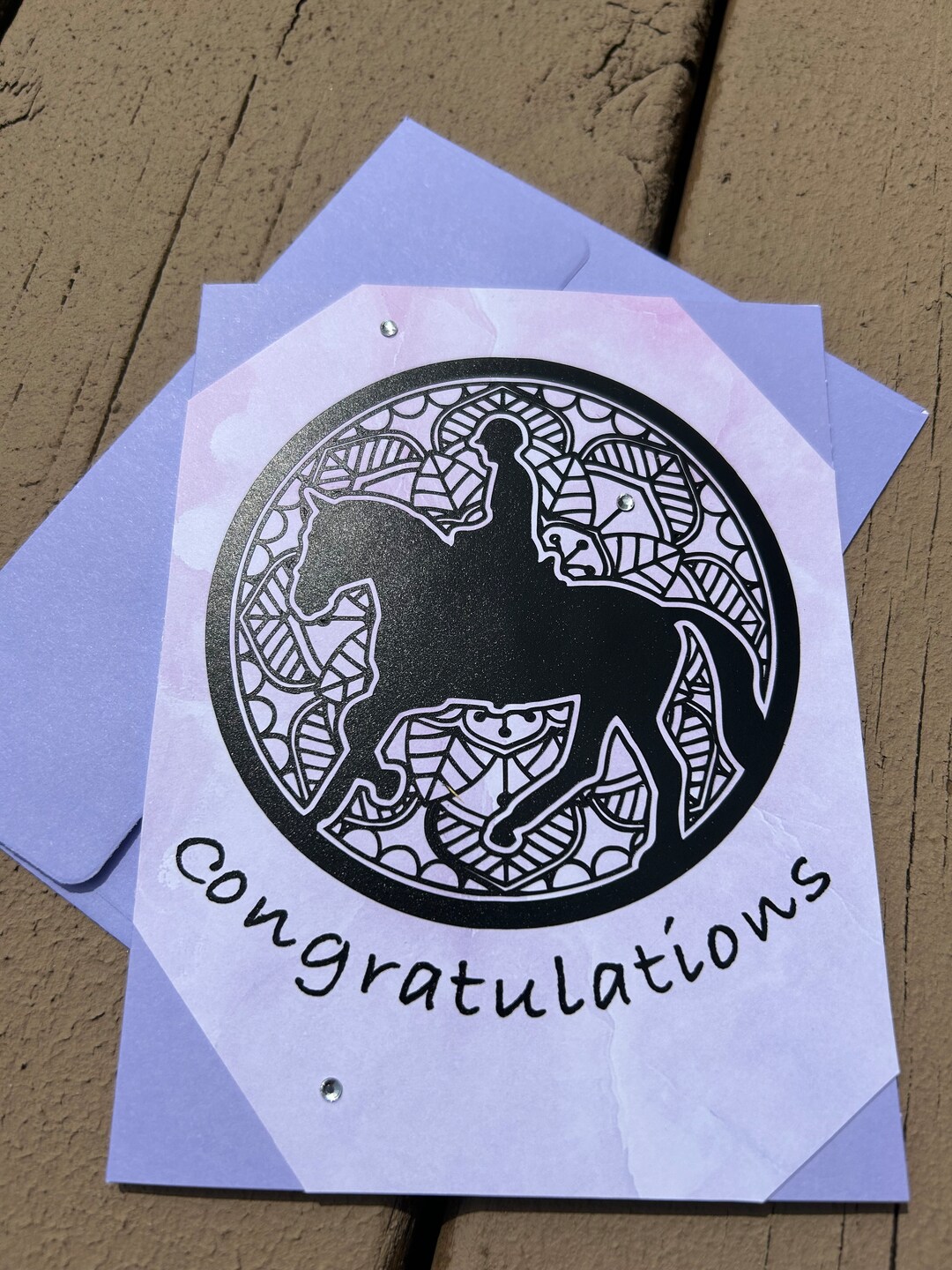 Horse and Rider congratulations Card - Etsy