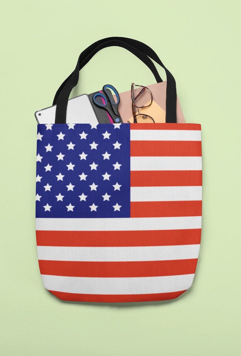 American Flag Tote Bag - Etsy