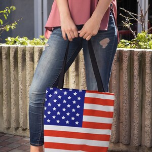 American Flag Tote Bag - Etsy
