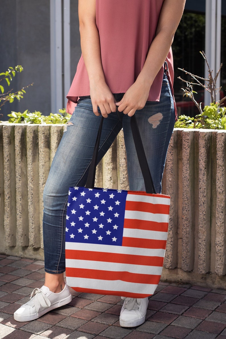 American Flag Tote Bag - Etsy