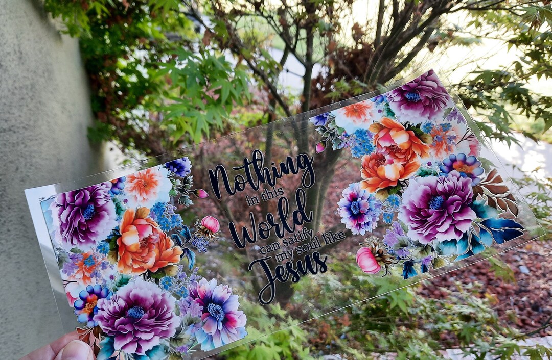 UV DTF 16oz Libbey Cup Wrap Jesus Satisfies My Soul Ready to Ship Cup ...