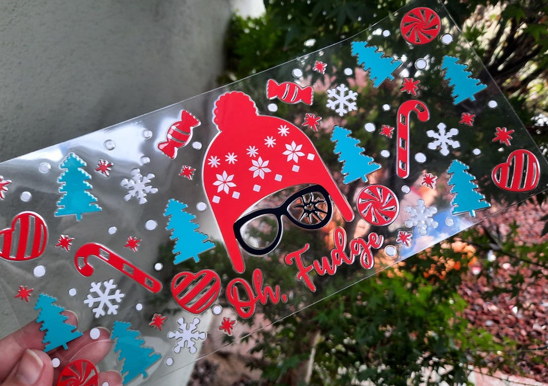 UV DTF 16oz Libbey Cup Wrap Christmas Fudge Ready to Ship, Cup Not ...