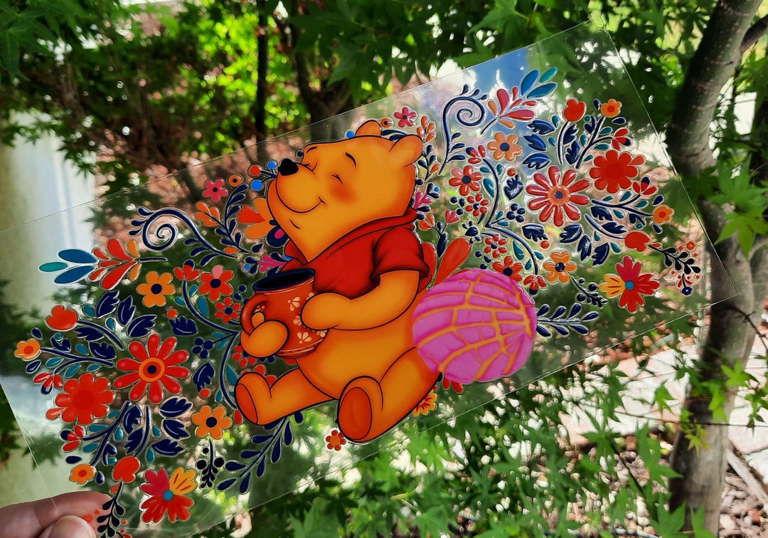 UV DTF 16oz Libbey Cup Wrap Teddy Bear Heart Concha Ready to Ship Cup ...