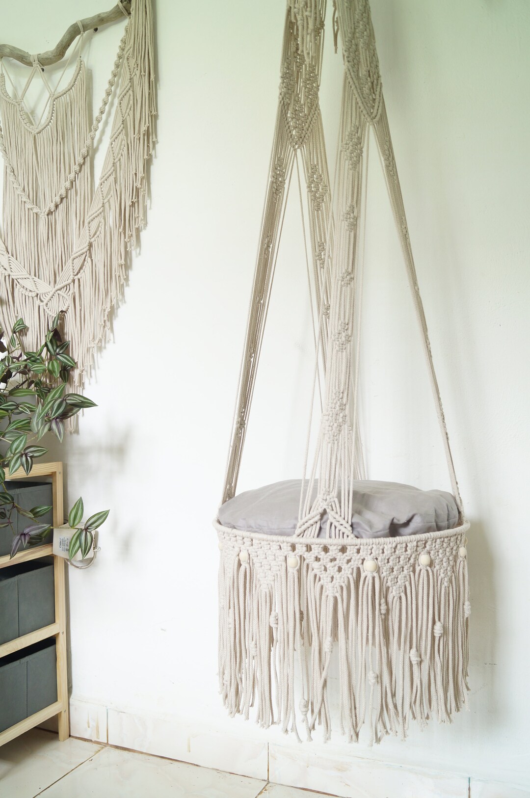 Macrame Cat Hammock,macrame Cat Bed,macrame Pet Swing, Hanging Cats ...
