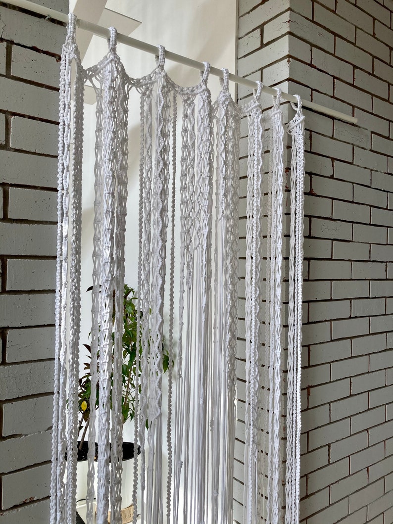 Macrame Bead Curtain Large Macrame Curtain Panels Macrame - Etsy