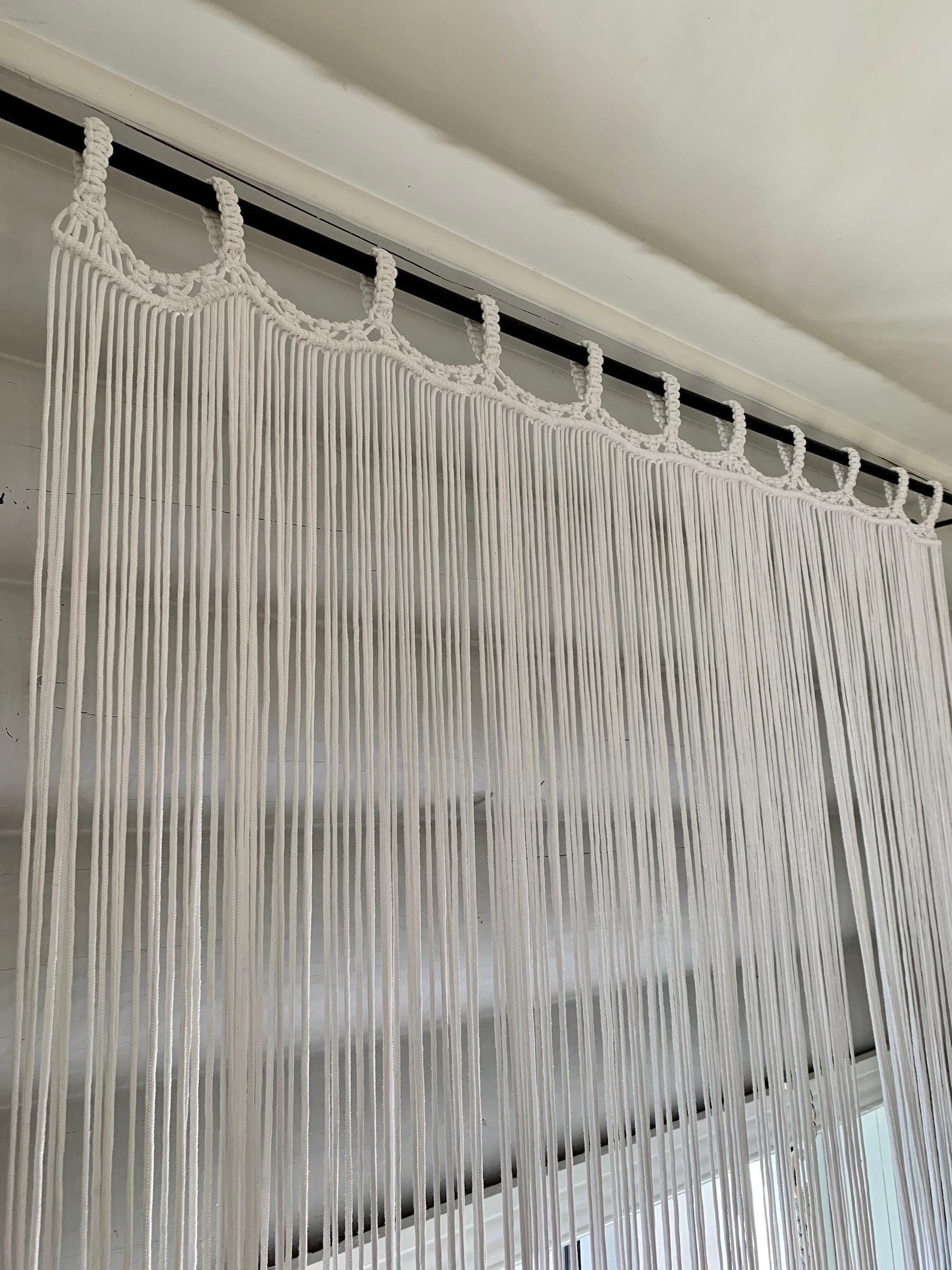 Macrame Curtain Divider,macrame Room Divider,handmade Curtain Panel ...