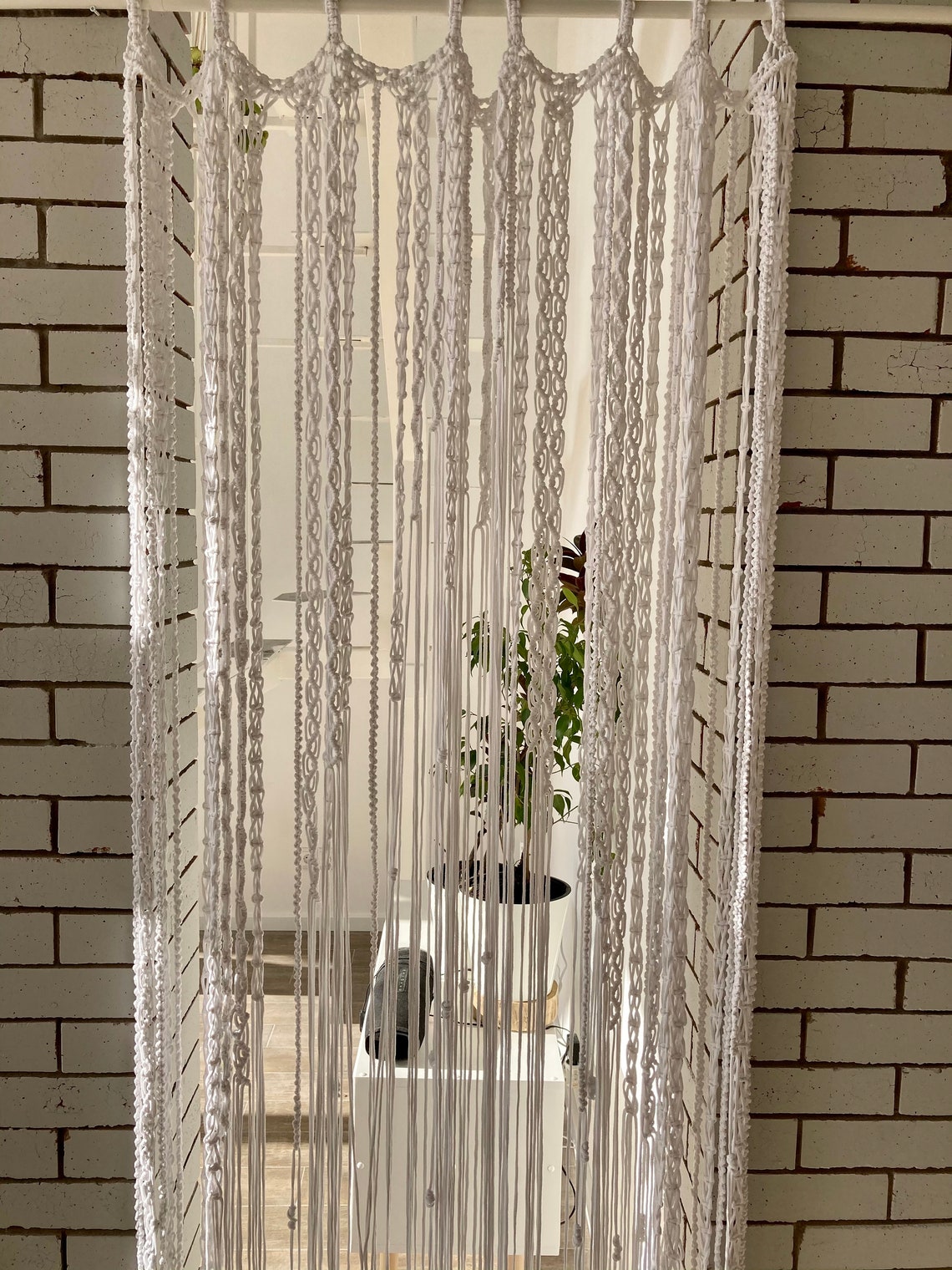 Macrame Bead Curtain Large Macrame Curtain Panels Macrame - Etsy