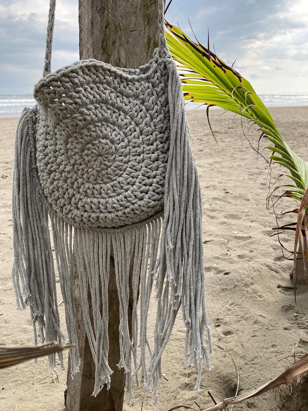 Crochet Macrame Bag,boho Bag Pattern,round Fringe Bag,every Day ...
