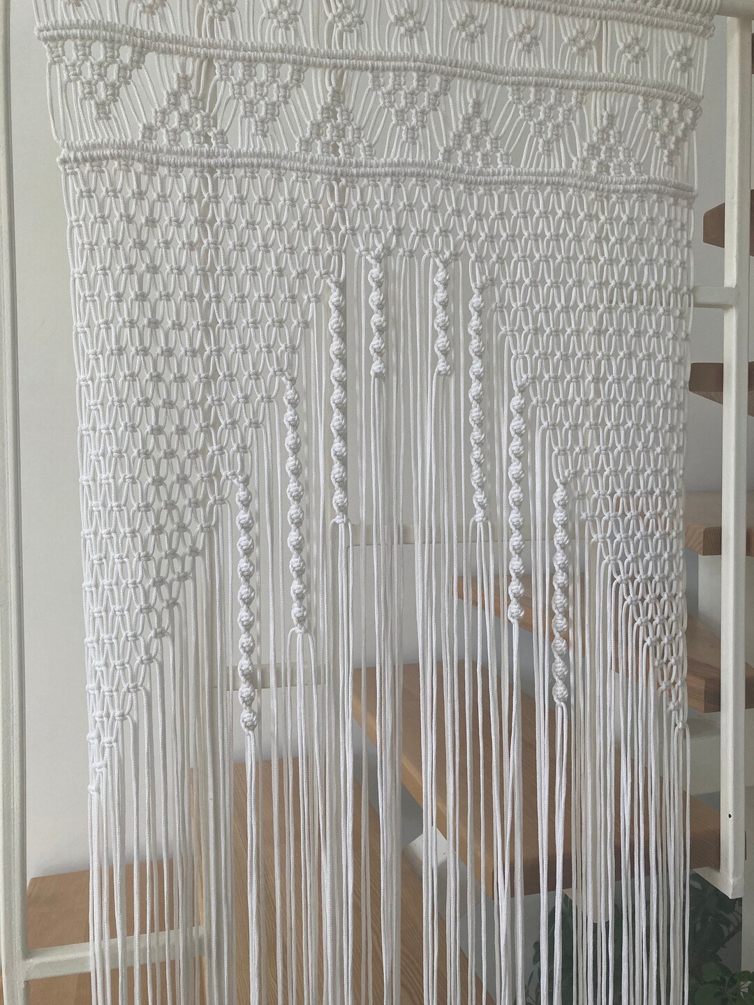 Macrame Curtain Panel,bead Curtains,macrame Window Curtain,macrame Room ...