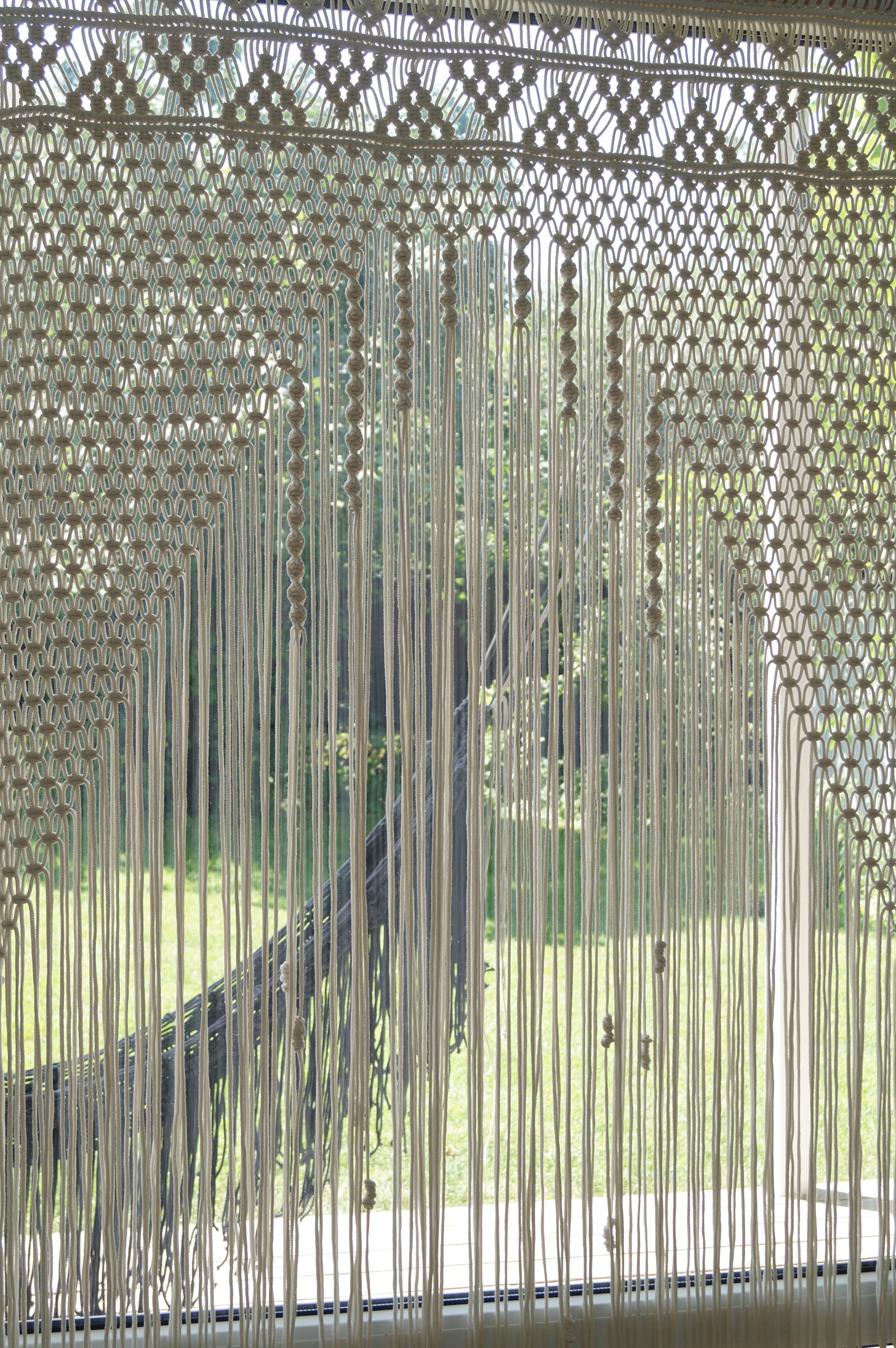 Macrame Curtain Panel,bead Curtains,macrame Window Curtain,macrame Room ...