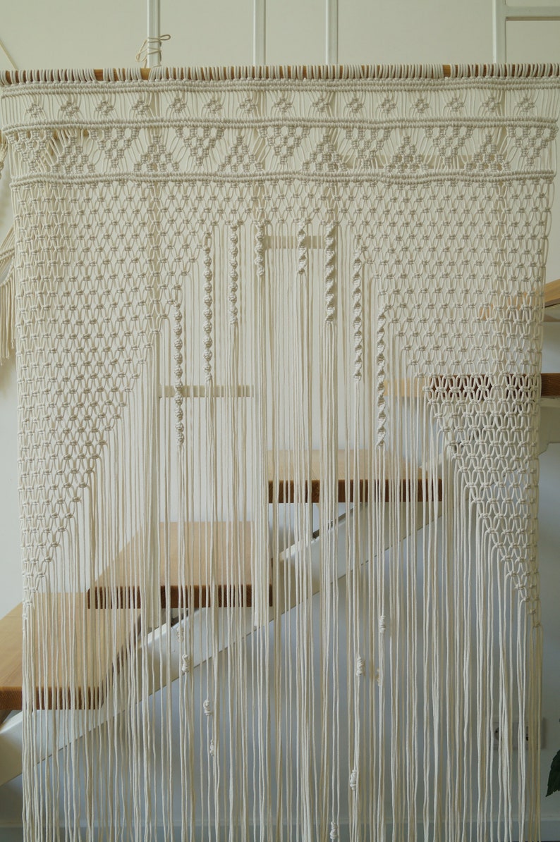 Macrame Curtain Panel,bead Curtains,macrame Window Curtain,macrame Room ...