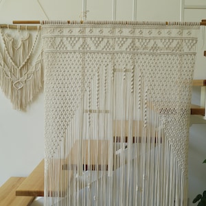 Macrame Curtain Panel,bead Curtains,macrame Window Curtain,macrame Room ...