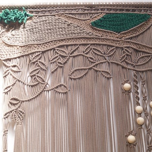 Beaded Curtain Macrame Door & Window Tapestry String Panel Handmade ...