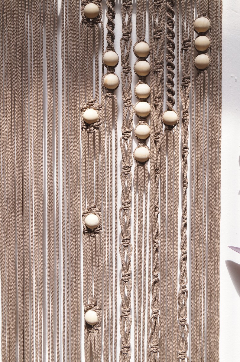 Beaded Curtain Macrame Door & Window Tapestry String Panel Handmade ...