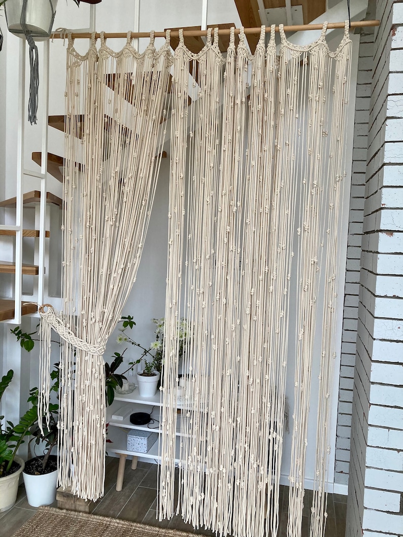 Macrame Door, Window, Curtain,handmade Doorway Panel,macrame Room ...