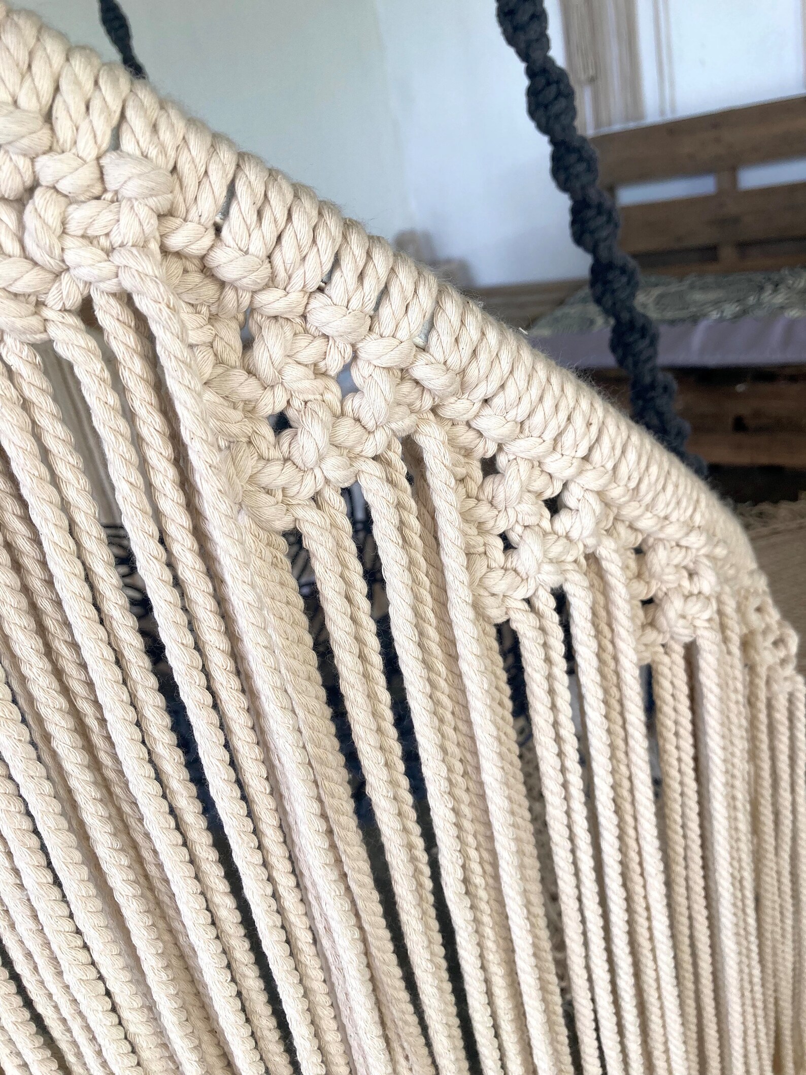 Hanging Chair Hammock,macrame Swing,hanging Nest for Terrace, Macrame ...
