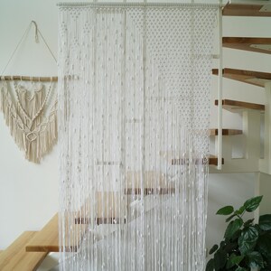 Macrame Beaded Doorway Curtain With Tie Back,diamond Closet Room ...