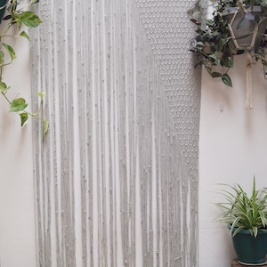 Macrame Doorway Curtain,beaded Curtain,bohemian Wall Art Decor,woven ...