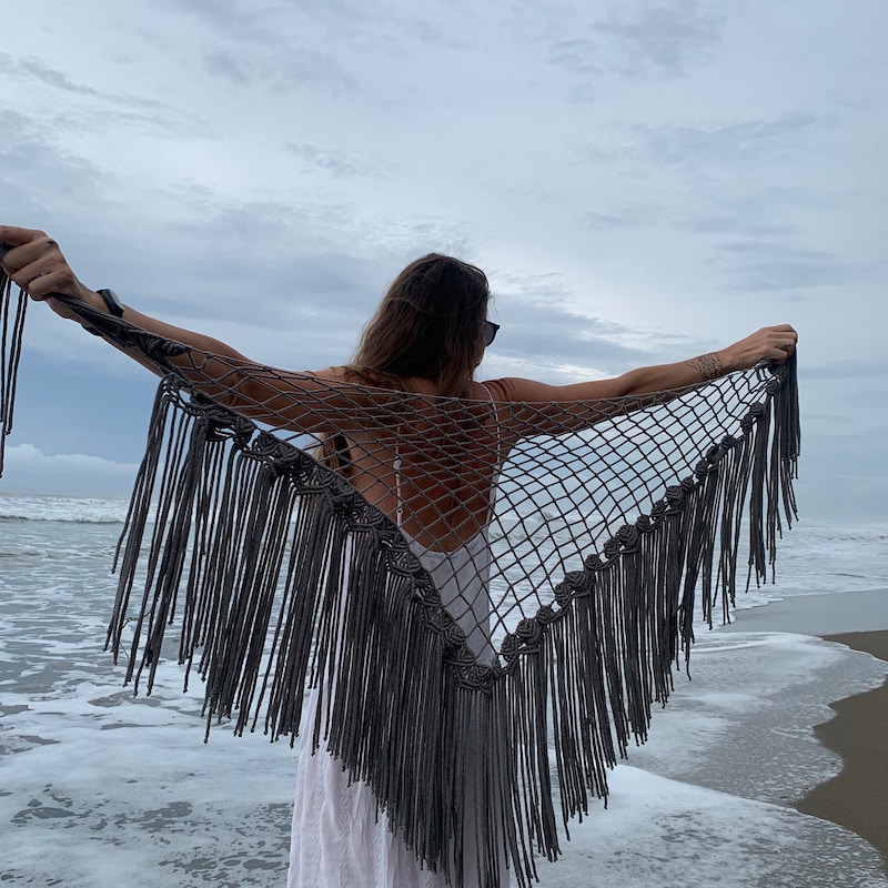 Macrame Shawl - Etsy