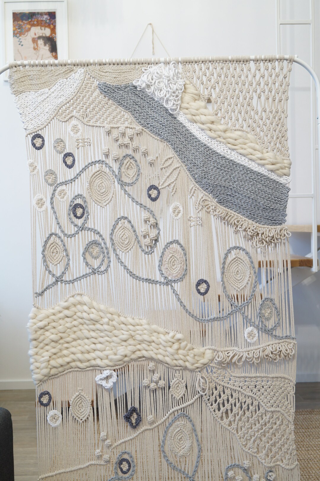 Macrame Tapestry,woven Wall Hanging,macrame Panel Screen,frame Panel ...