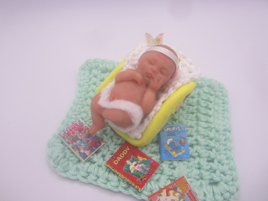 Dollhouse Miniature Polymer Clay Baby, Avery - Etsy