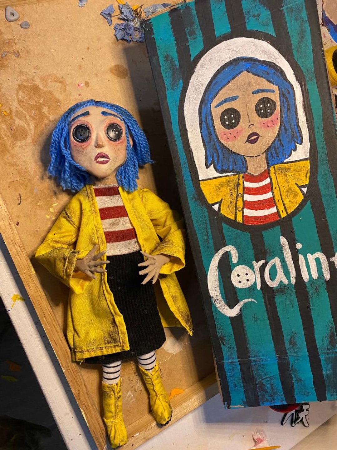 Personalized Coraline Doll Handmade Doll Ts For Coraline Mini Me