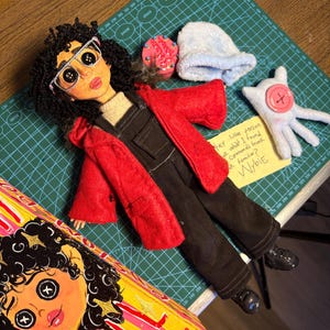 Spooky Style Personalized Mini Me Doll, Custom Button Eyes, Handmade ...