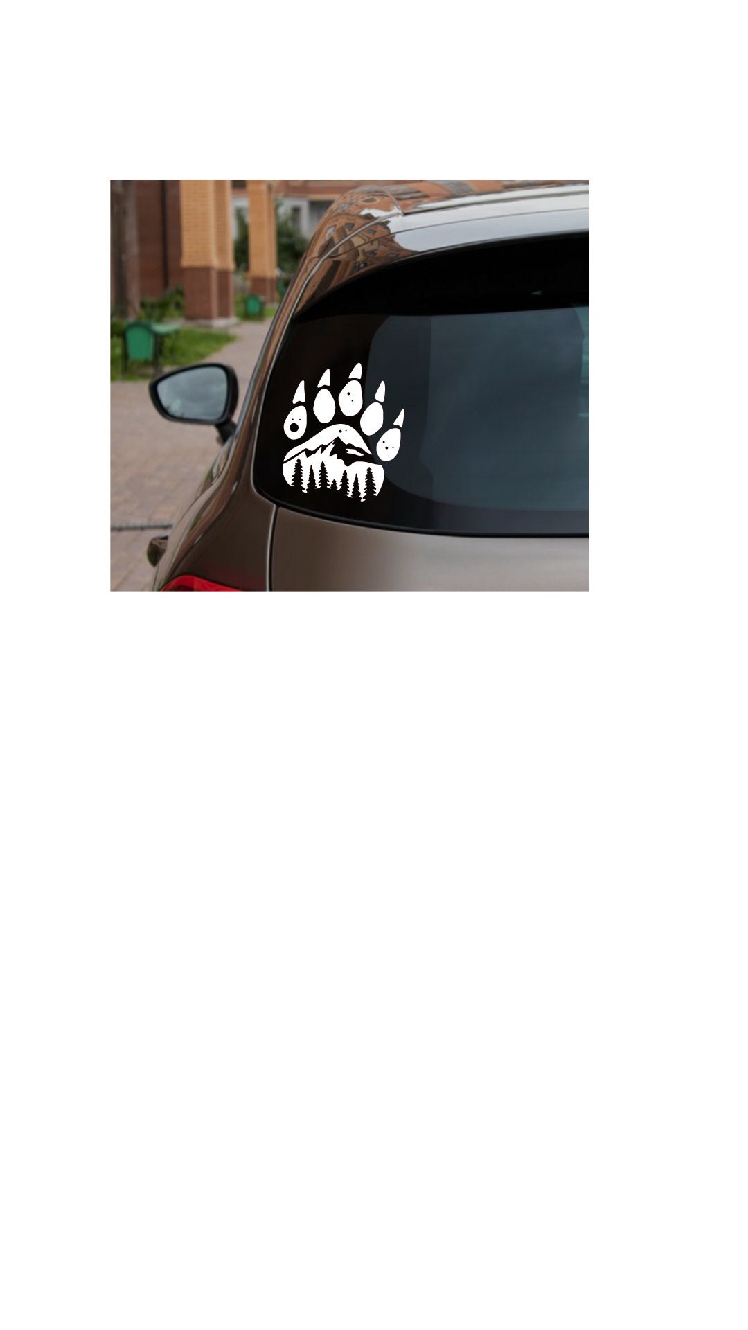 Rustic Bear Claw Mountain Tree Decal: Add a Touch of Wilderness to Your ...