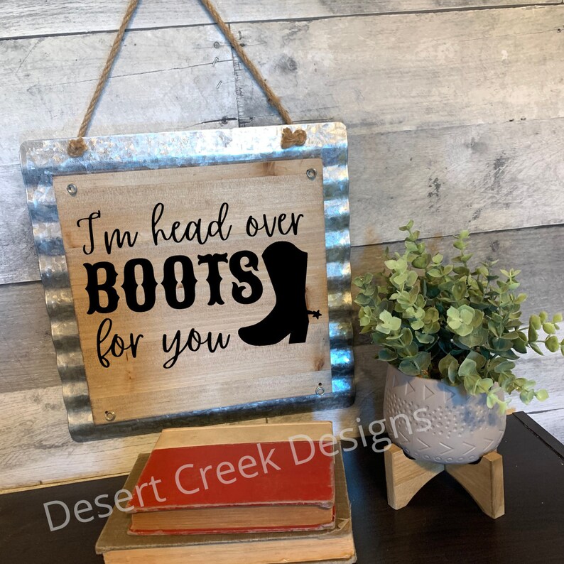 I'm Head Over Boots for You, Vinyl Decal, Laptop Decal, Truck Window ...
