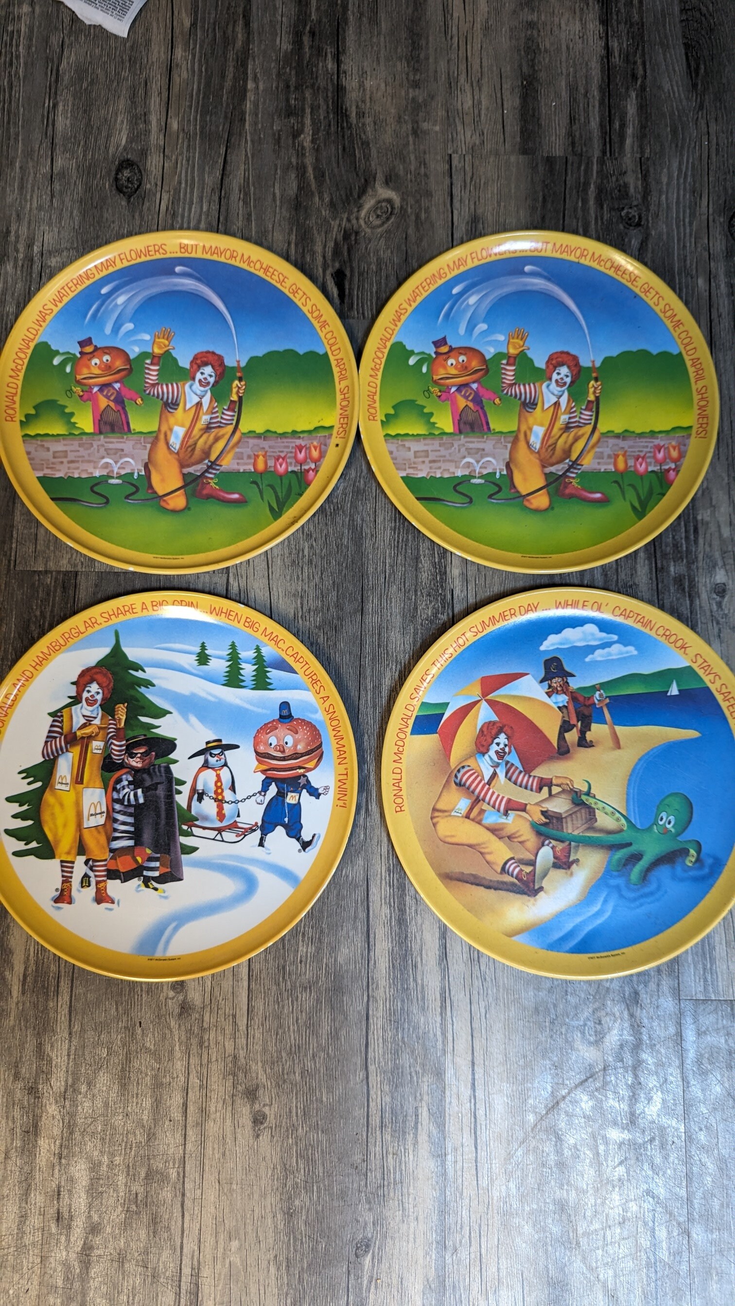 VINTAGE Mcdonald's Plates - Etsy