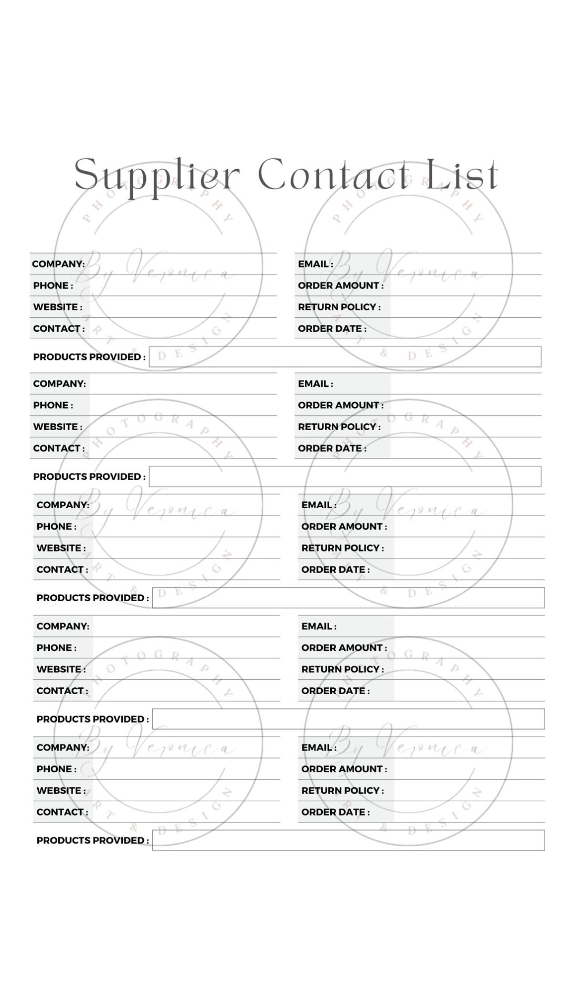 Password and Contact Sheets for Every Group in Your Life. Planner ...