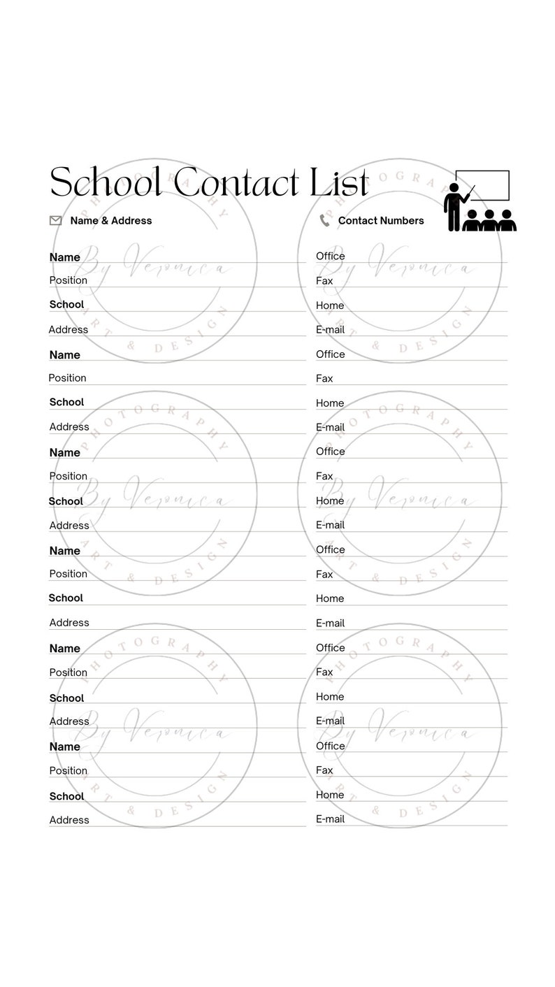 Password and Contact Sheets for Every Group in Your Life. Planner ...