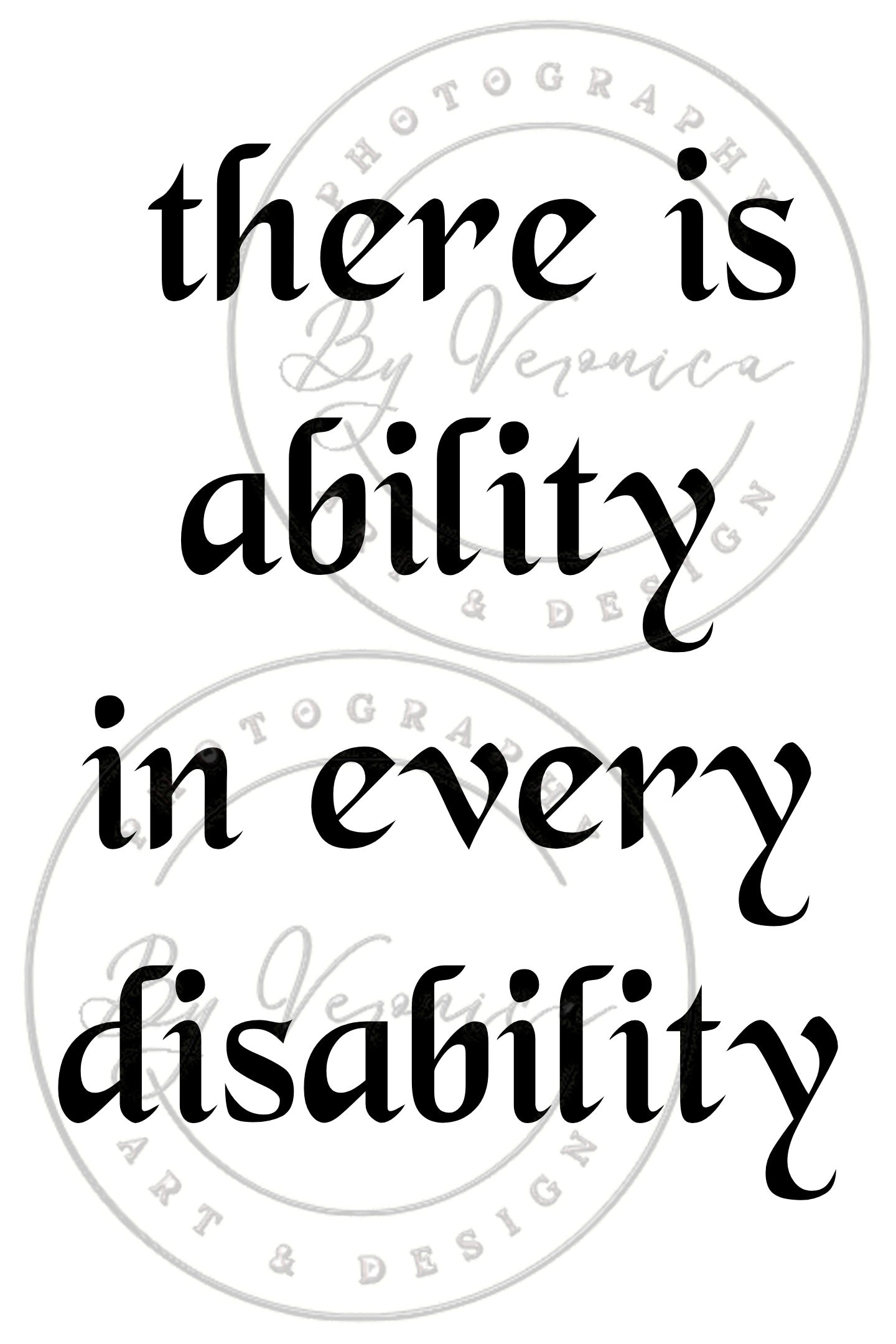 There is Ability in Every Disability. Digital Download / Disability ...