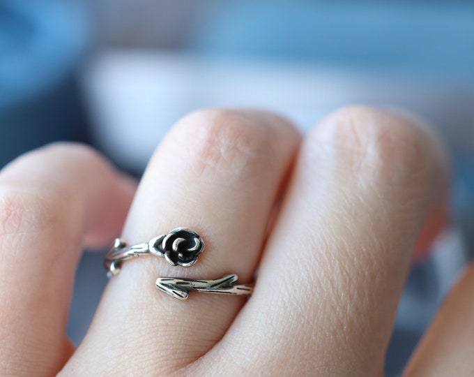 Moon and Sun Silver Ring Moon Ring Sun Ring Star Ring - Etsy