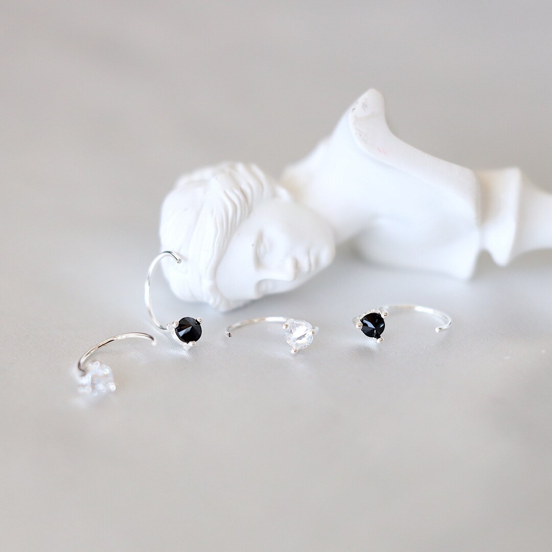 Two Way Earring Two Way Stud Simple Hook Earring Unisex - Etsy