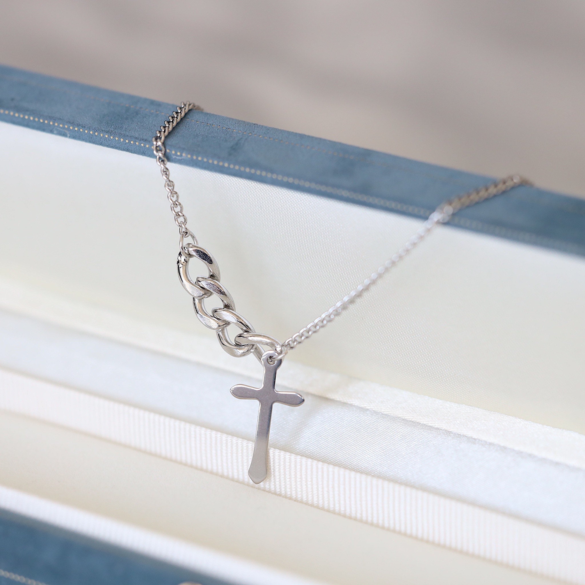 Cross Necklace Small Cross Necklace Unique Cross Necklace - Etsy