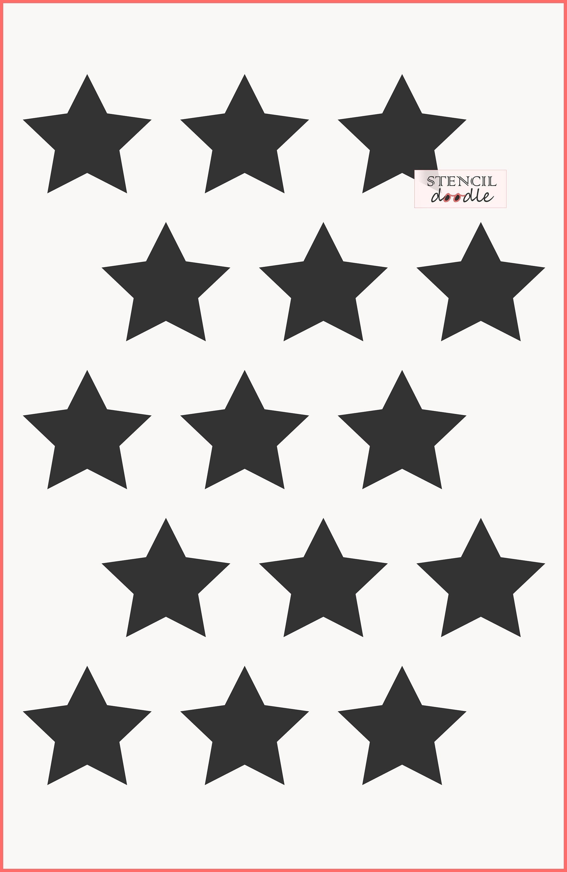 Stars Wall Stencil, Star Arts and Crafts Stencil - Etsy