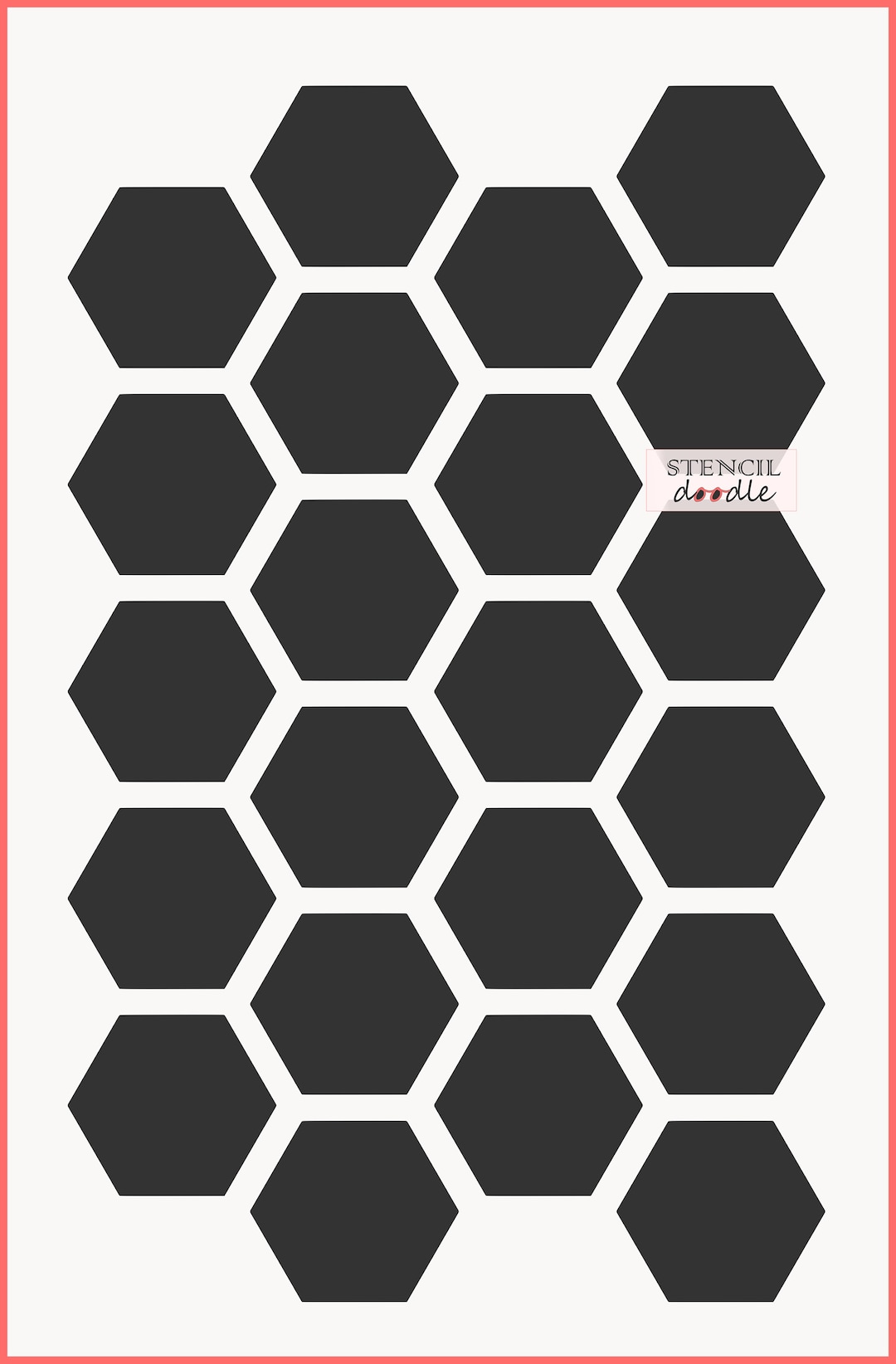 Honeycomb Pattern Wall Stencil, Honeycomb Arts and Crafts Stencil - Etsy