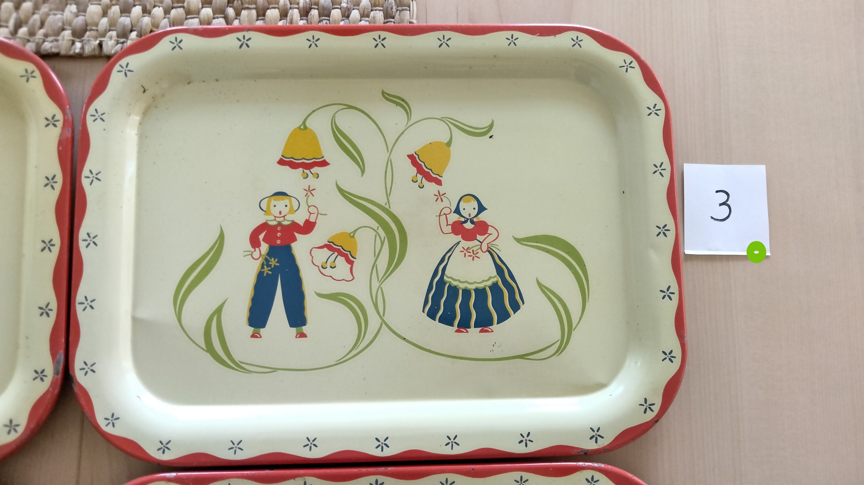 Vintage Dutch Motifs 1960s Litho Metal Tray, Sold Individually, Free ...