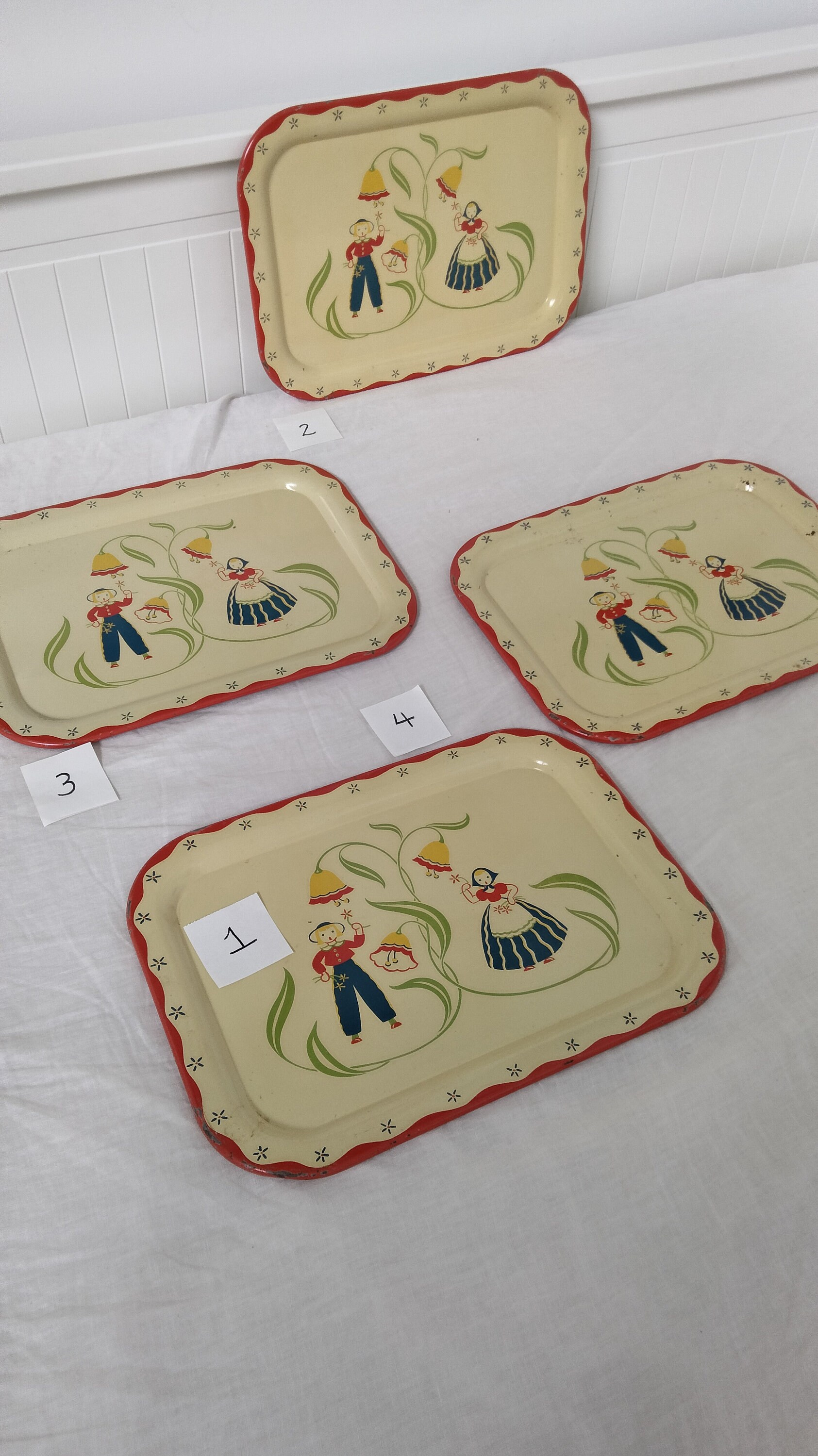 Vintage Dutch Motifs 1960s Litho Metal Tray, Sold Individually, Free ...