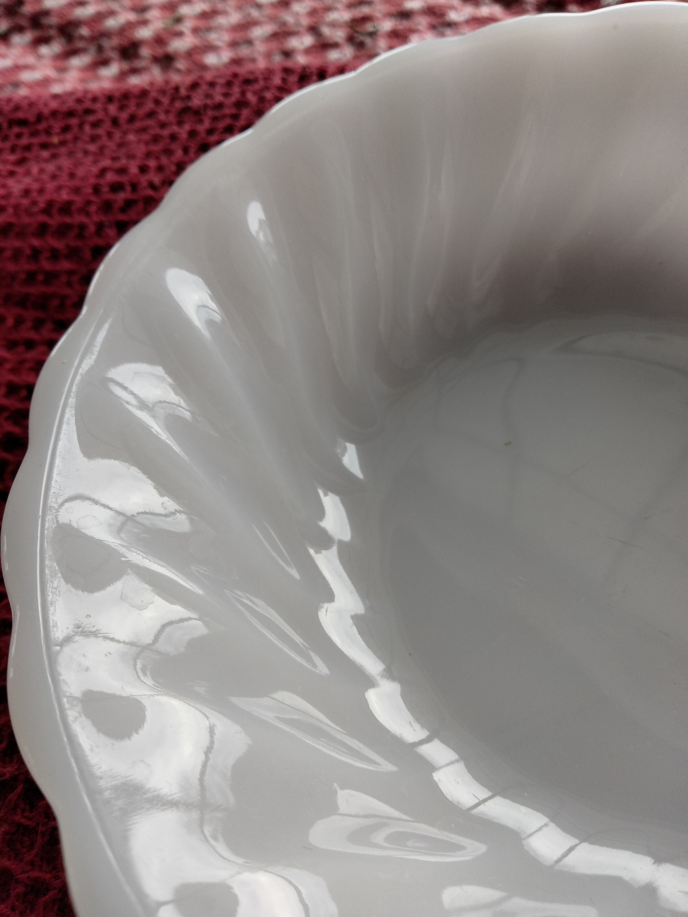Vintage Rare Anchor Hocking Milk Glass Shell Berry Bowl - Etsy