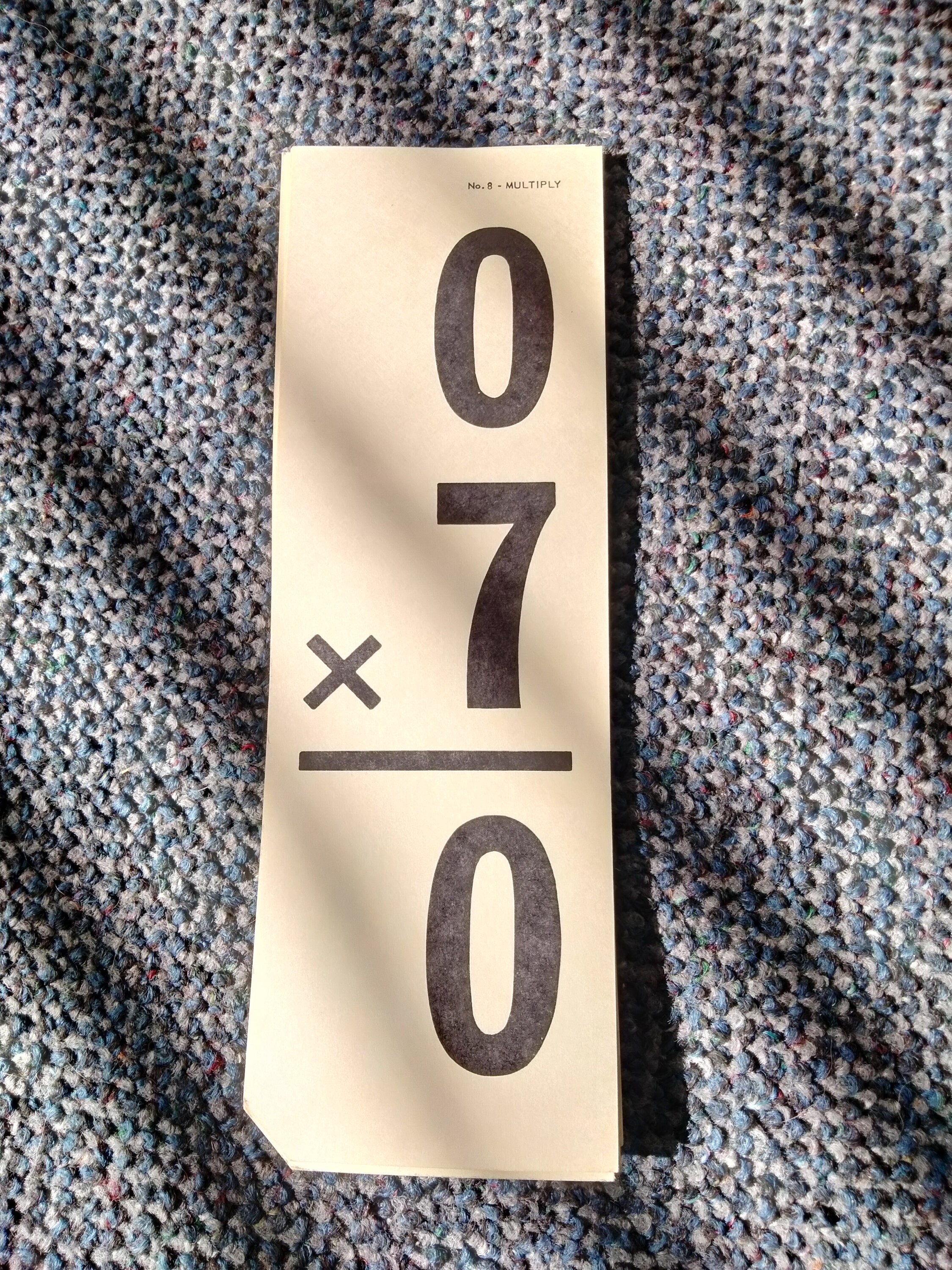 Vintage Math Flashcards, Set of 7 - Etsy