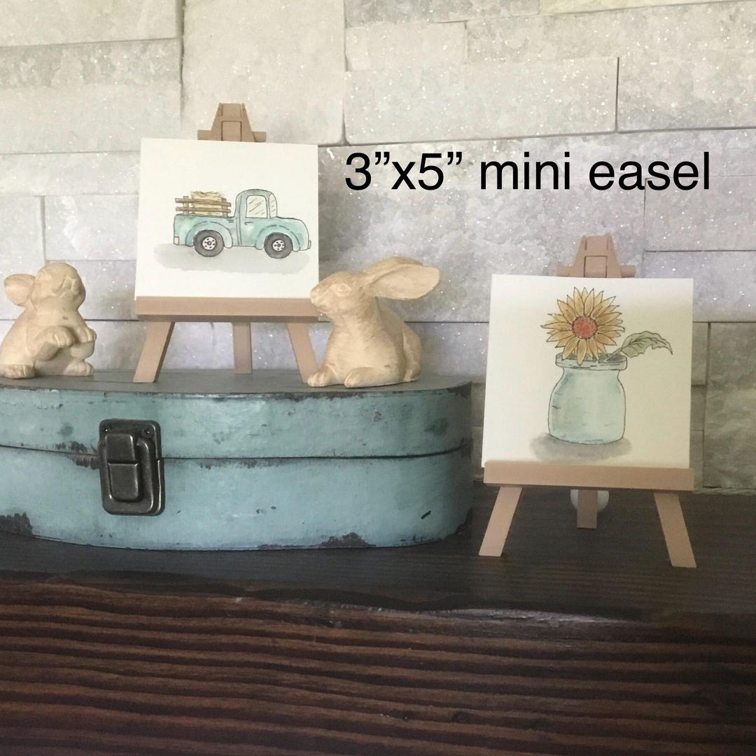 Mini Tabletop Easel, Fold up Design for Miniature Artwork Display - Etsy
