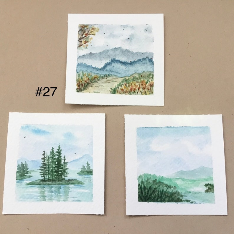 Mini Original Landscape Watercolor Paintings Collections - Etsy Mini Original Landscape Watercolor Paintings Collections - Etsy