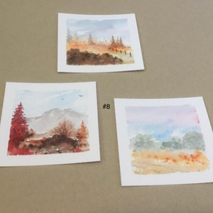 Mini Original Landscape Watercolor Paintings Collections 6, 7, 8 ...